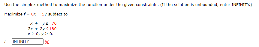 Solved Use the simplex method to maximize the function under | Chegg.com