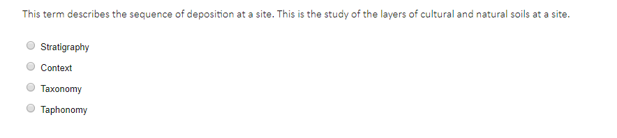 Solved This term describes the sequence of deposition at a | Chegg.com
