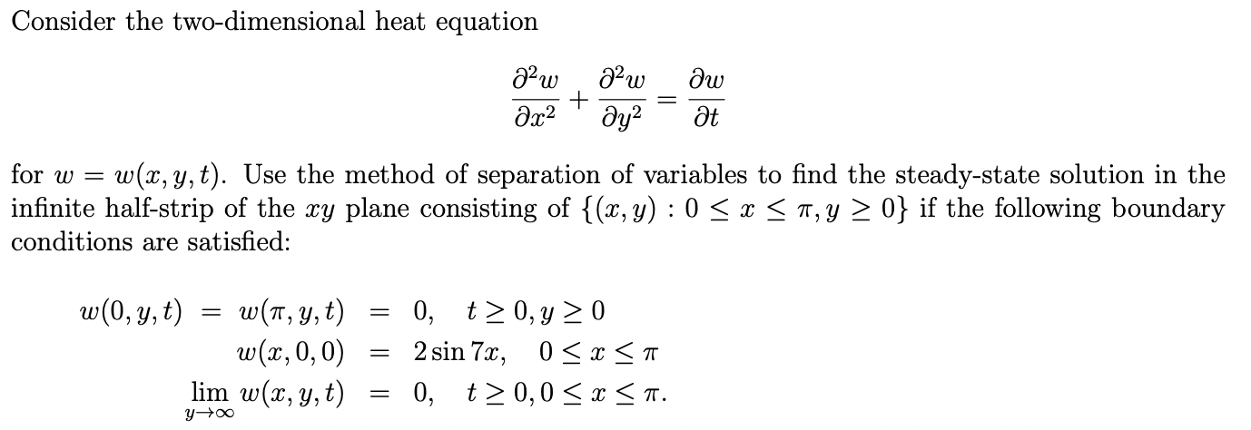 Solved Consider the two-dimensional heat | Chegg.com