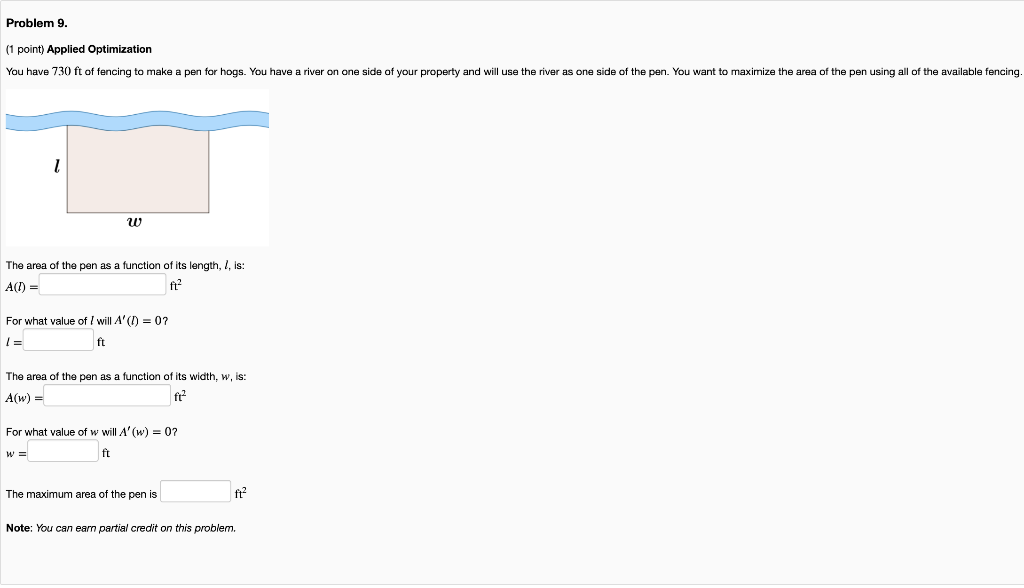 Solved Problem 9. (1 point) Applied Optimization You have | Chegg.com