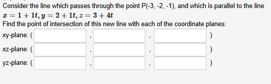Solved Consider the line which passes through the point | Chegg.com