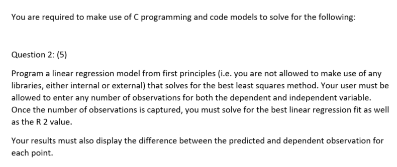 Solved You are required to make use of C programming and | Chegg.com