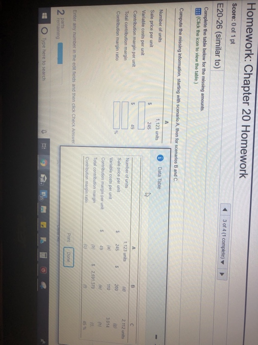 Solved Homework: Chapter 20 Homework Score: 0 of 1 pt E20-26 | Chegg.com