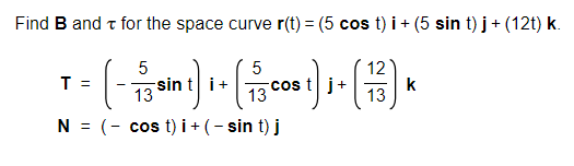 Solved Find B and τ for the space curve | Chegg.com