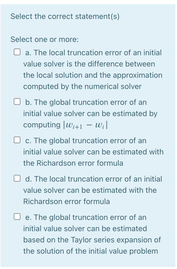 Solved Select the correct statement(s) Select one or more: O | Chegg.com