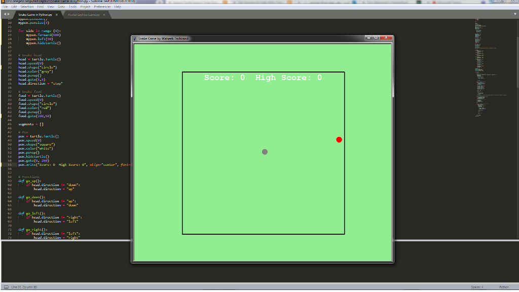 import turtle import time import random delay = | Chegg.com