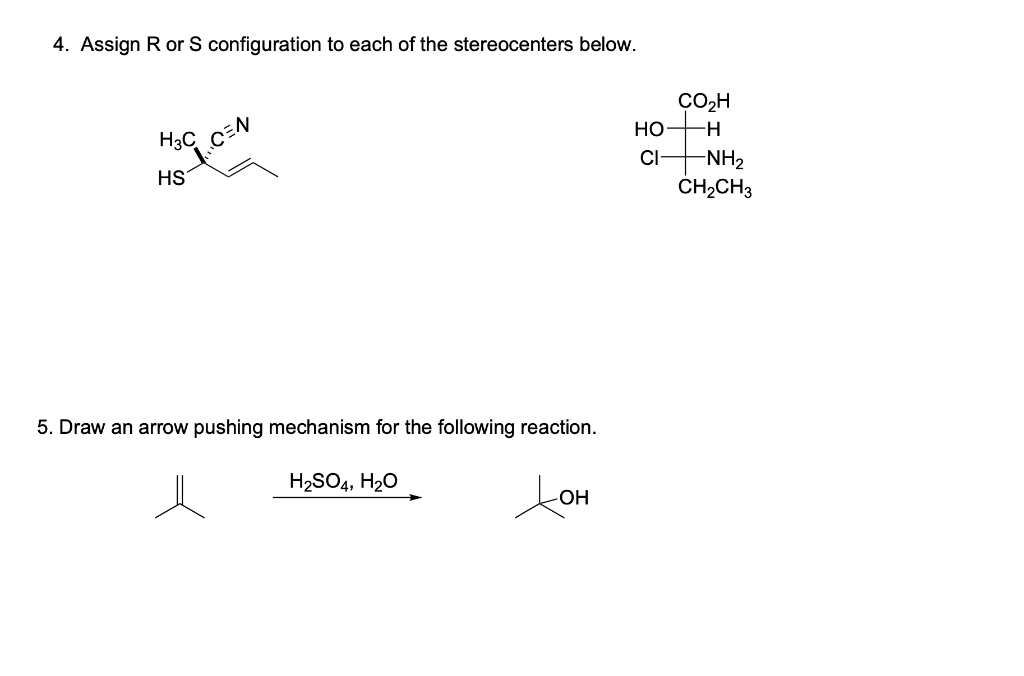 Solved 4. Assign R or S configuration to each of the | Chegg.com