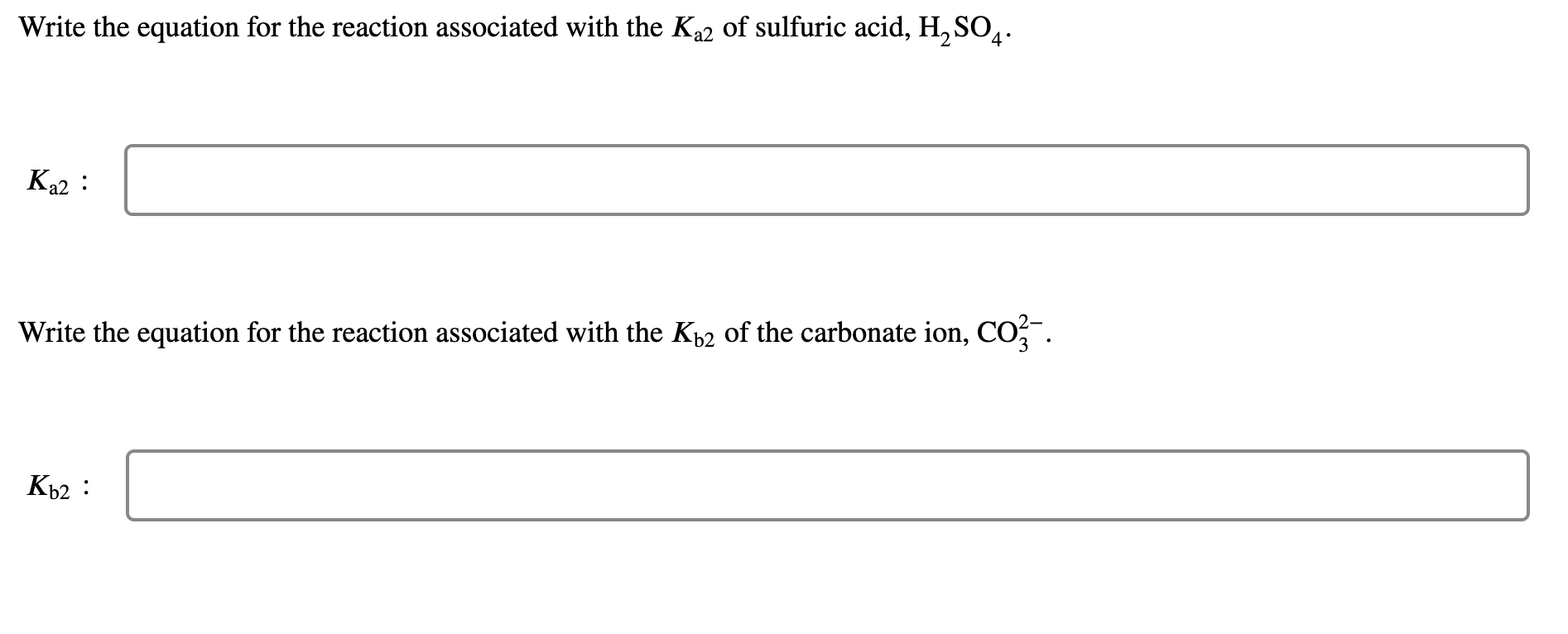 Solved Write the equation for the reaction associated with | Chegg.com