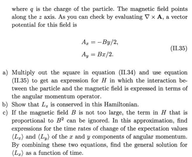 Solved II.20) Consider a particle of mass m in a spherically | Chegg.com