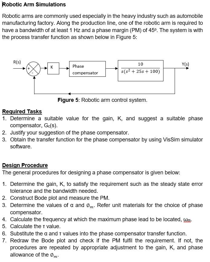 Solved Robotic arms are commonly used especially in the | Chegg.com