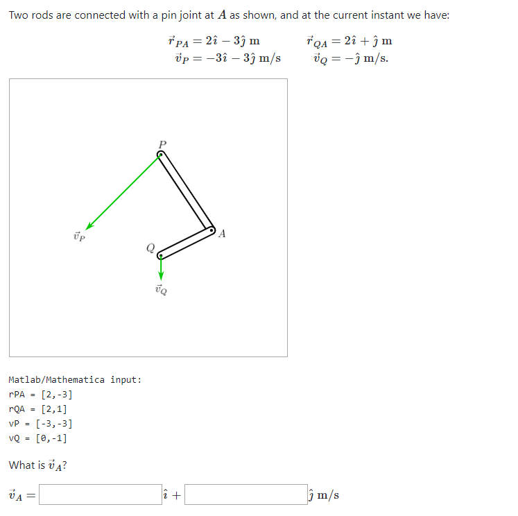 Solved Two rods are connected with a pin joint at A as | Chegg.com