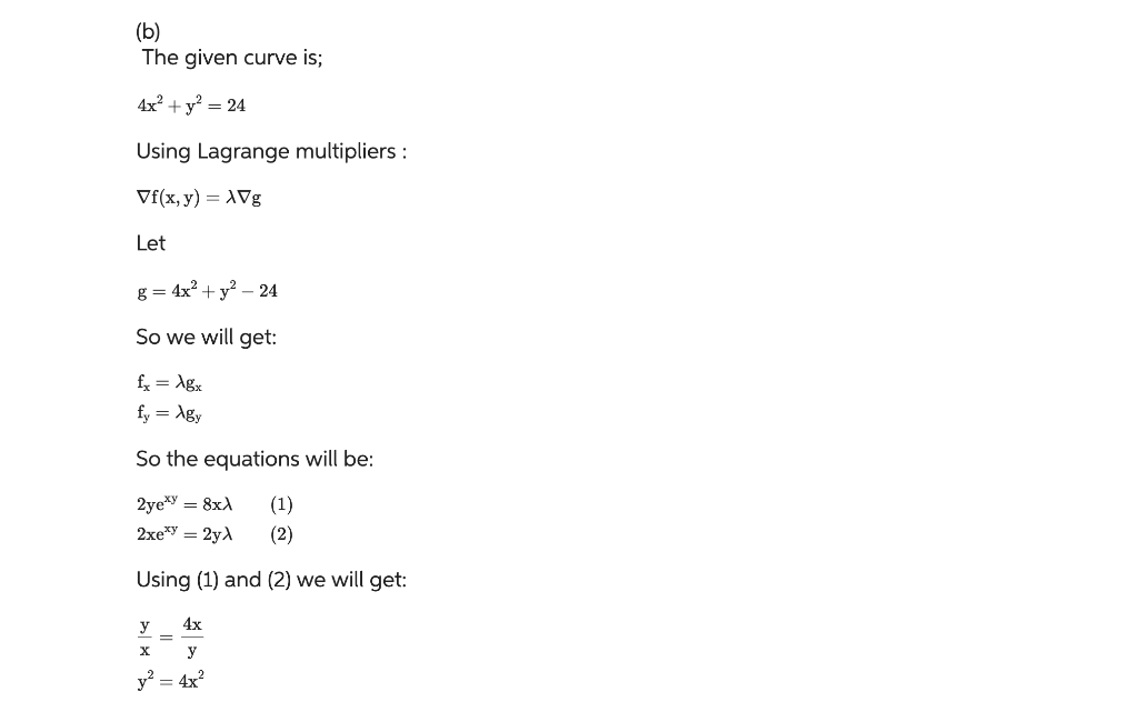 Solved Topic: Lagrange Multipliers. Can someone explain how | Chegg.com