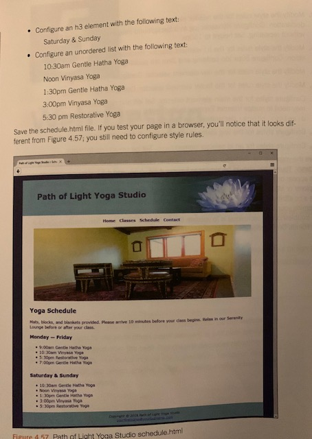 Solved Path of Light Yoga Studio e Cla Sche Co Yoga Classes | Chegg.com