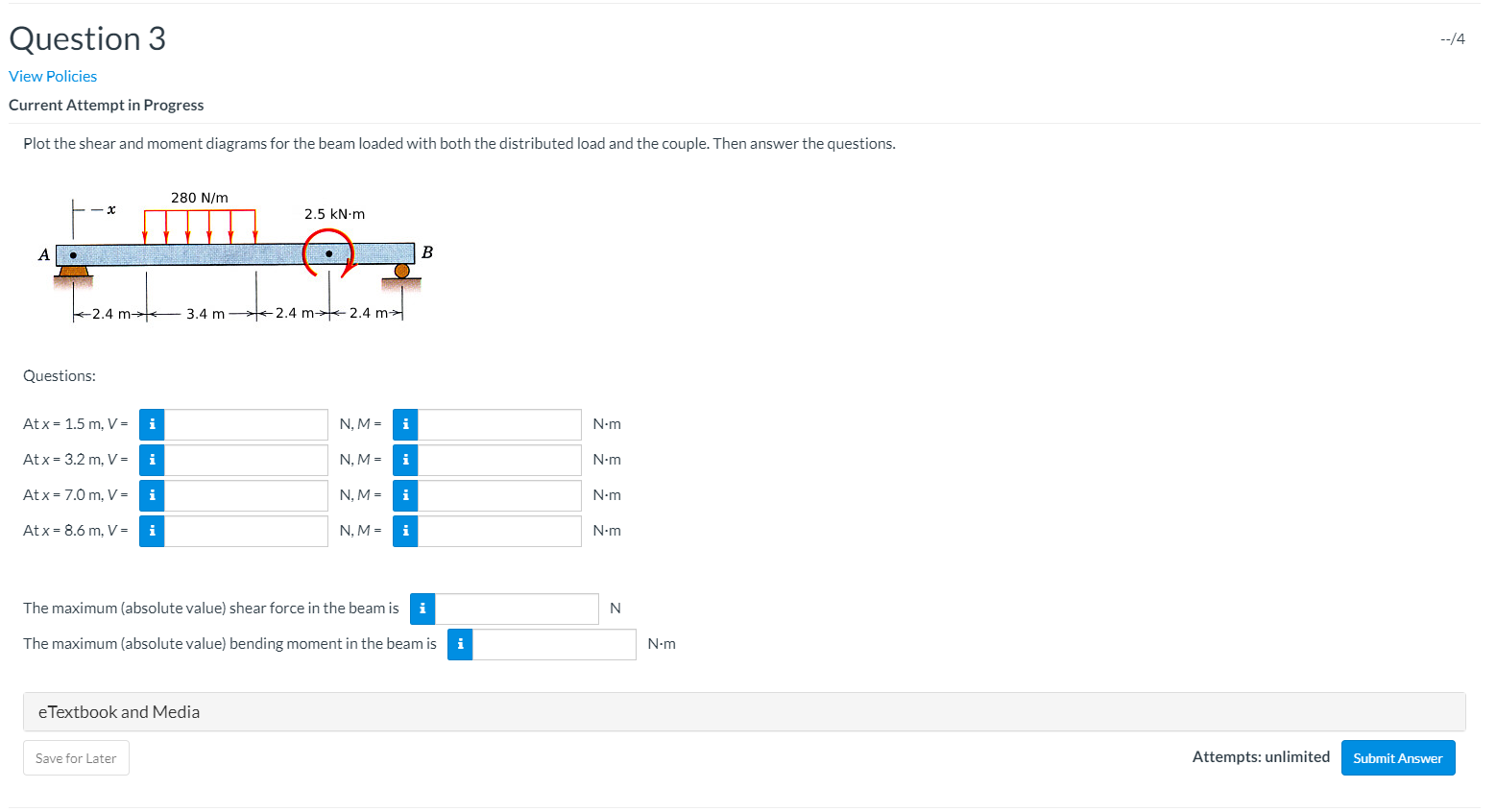 Solved Question 3 --/4 View Policies Current Attempt in | Chegg.com