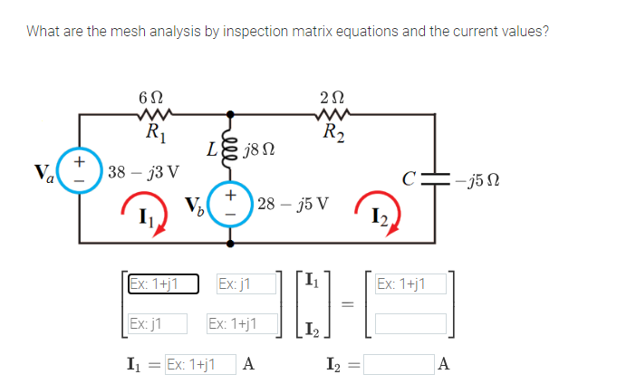 Solved What are the mesh analysis by inspection matrix | Chegg.com