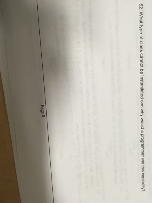 Solved What Type Of Class Cannot Be Instantiated And Why 4991