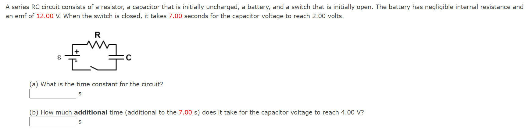 Solved A series RC circuit consists of a resistor, a | Chegg.com