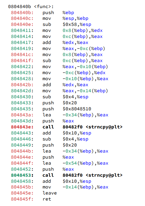this is the code and assembly code for func(), | Chegg.com