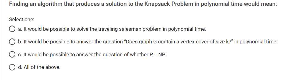 Solved Finding an algorithm that produces a solution to the | Chegg.com