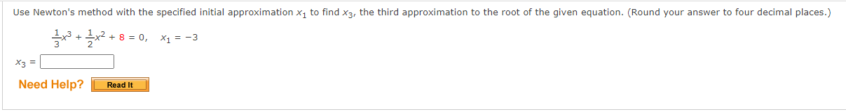 Solved Use Newton's method with the specified initial | Chegg.com