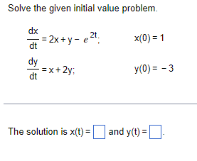 Solved Solve the given initial value problem. | Chegg.com
