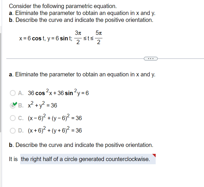 Solved Would you please explain to me how they got part B, " | Chegg.com