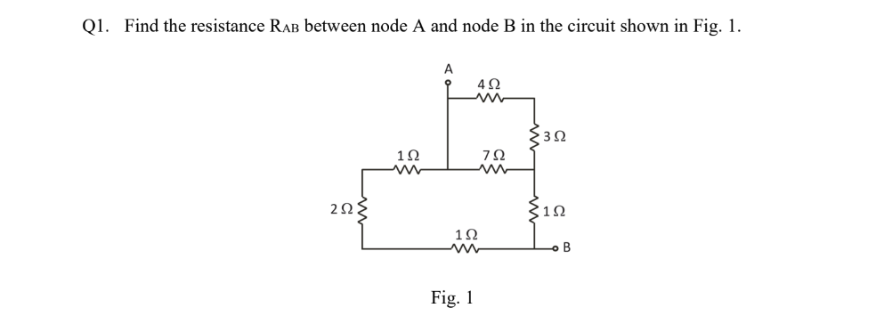 Solved Q1. ﻿Find the resistance | Chegg.com