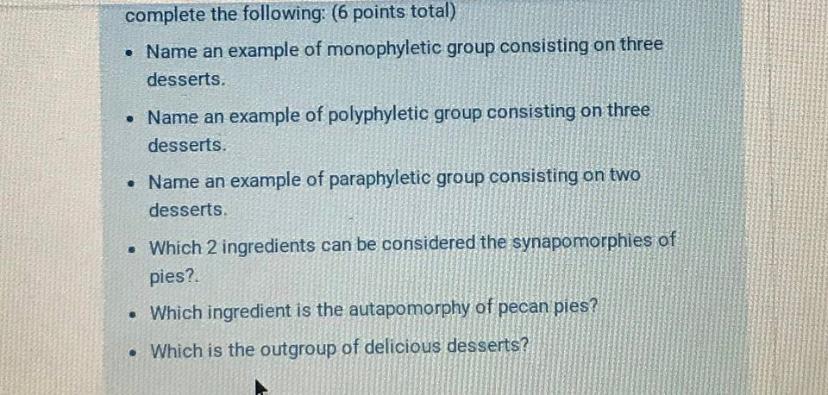 Solved Consider this character matrix for a selection of | Chegg.com