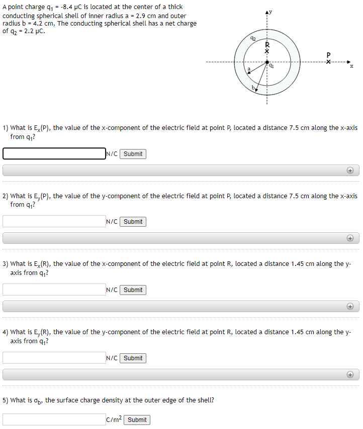 Solved A point charge q1=−8.4μC is located at the center of | Chegg.com