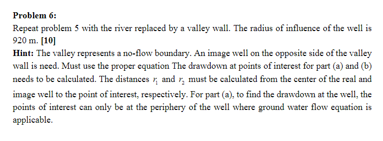 Solved Problem 6:Repeat problem 5 ﻿with the river replaced | Chegg.com