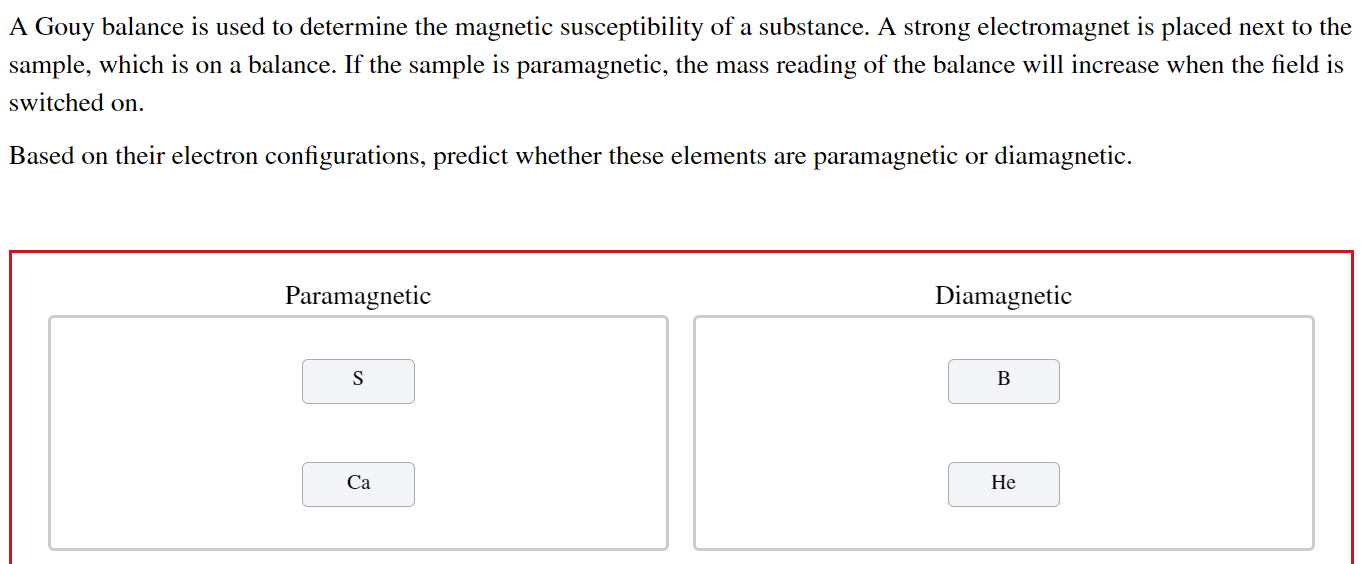 Solved A Gouy balance is used to determine the magnetic | Chegg.com