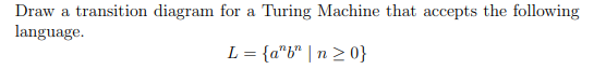 Solved Draw a transition diagram for a Turing Machine that | Chegg.com