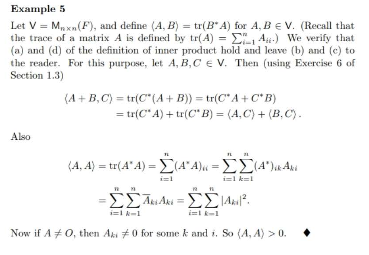 Solved 4. (a) Complete the proof in Example 5 that ⋅,⋅ is | Chegg.com