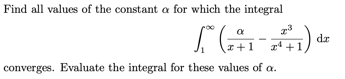 Solved Find all values of the constant α for which the | Chegg.com