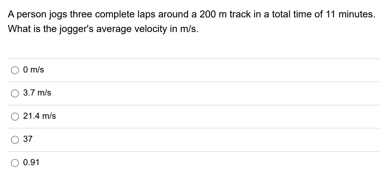 Solved A person jogs three complete laps around a 200 m | Chegg.com