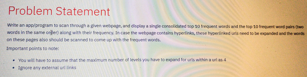Solved Problem Statement Write an app/program to scan | Chegg.com
