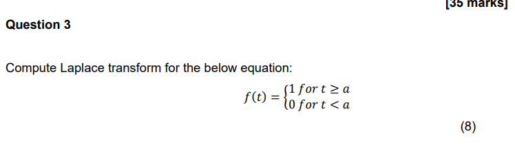 Solved Compute Laplace transform for the below equation: | Chegg.com