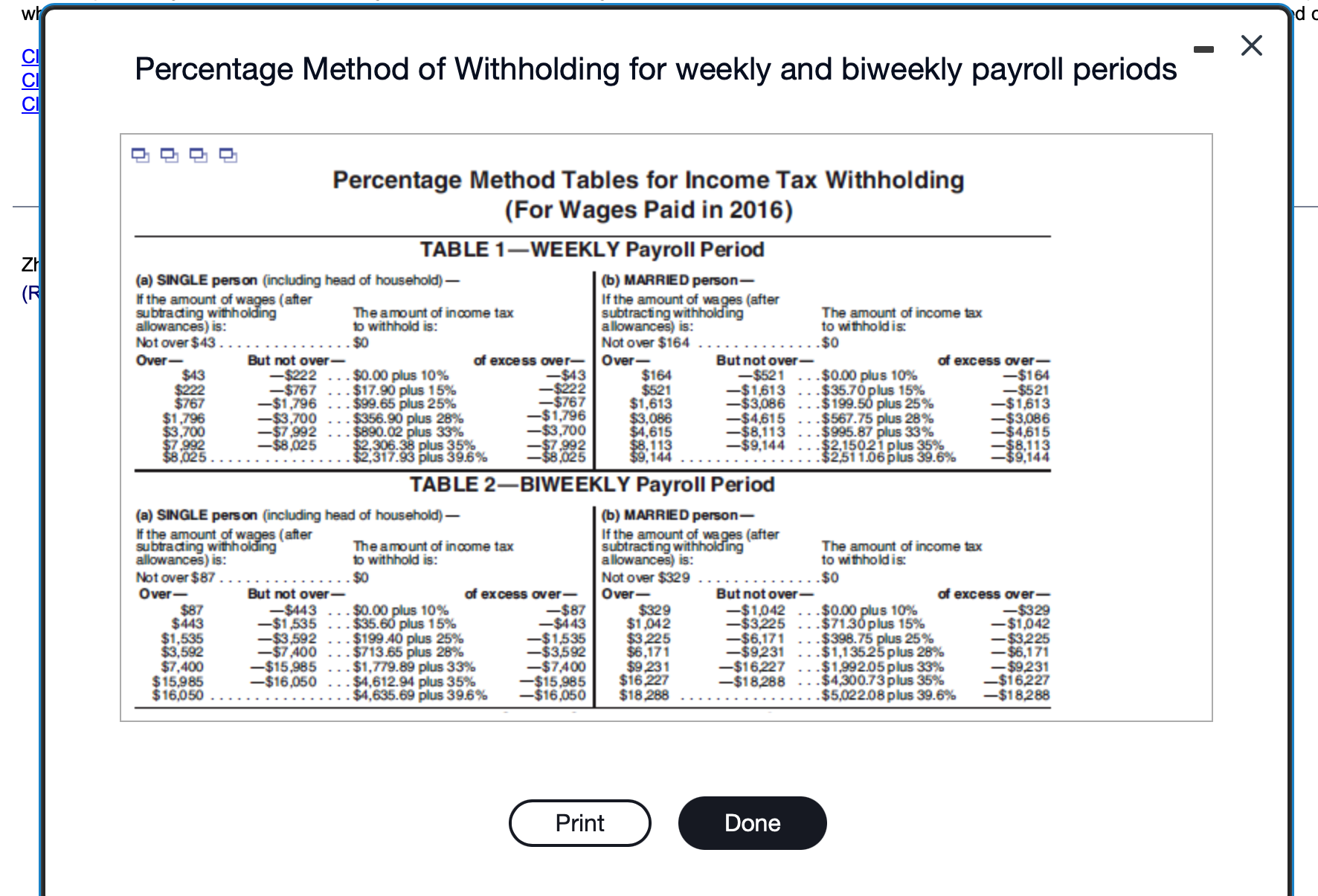 Solved Use the percentage method of withholding to find | Chegg.com