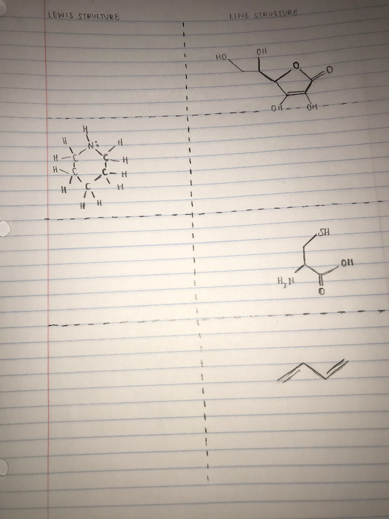 Solved LEWIS STRUCTURE LINE STRUCTURE - - OH - HO - - - ой - | Chegg.com