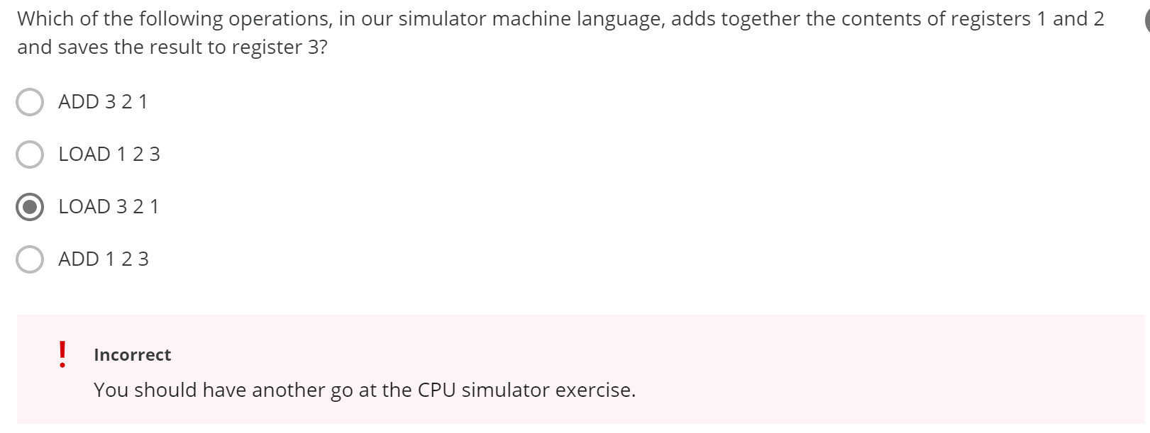 Solved Which Of The Following Operations In Our Simulator 