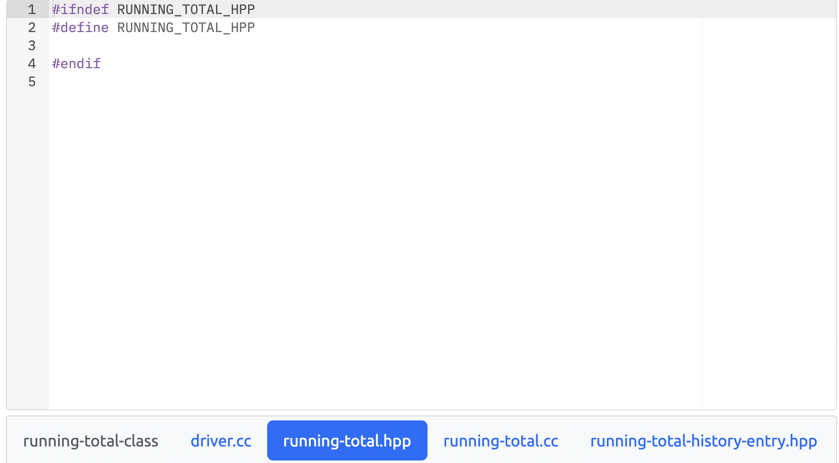 Solved Define the class Runningtotal according to the | Chegg.com