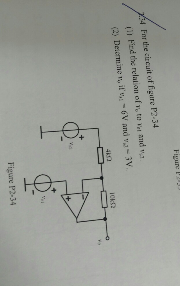 Solved Figure P2-30 234 For the circuit of figure P2-34 (1) | Chegg.com