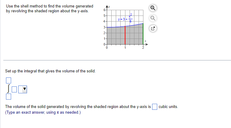 Solved Use the shell method to find the volume generated by | Chegg.com