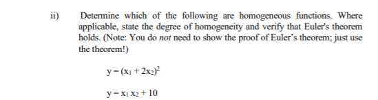 Determine which of the following are homogeneous | Chegg.com