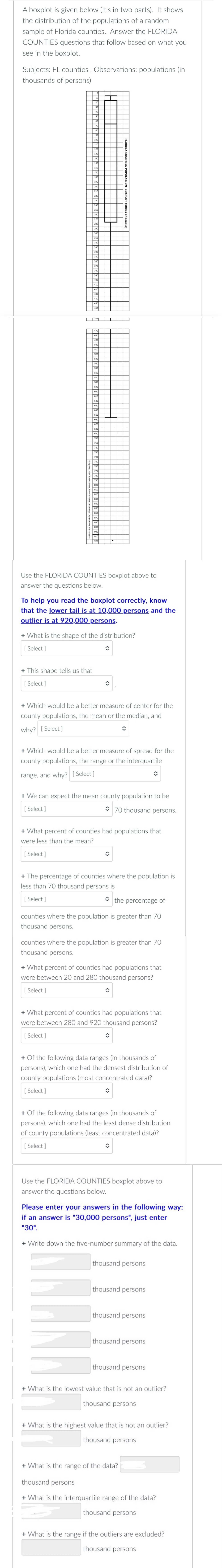 Solved A boxplot is given below (it's in two parts). ﻿It | Chegg.com