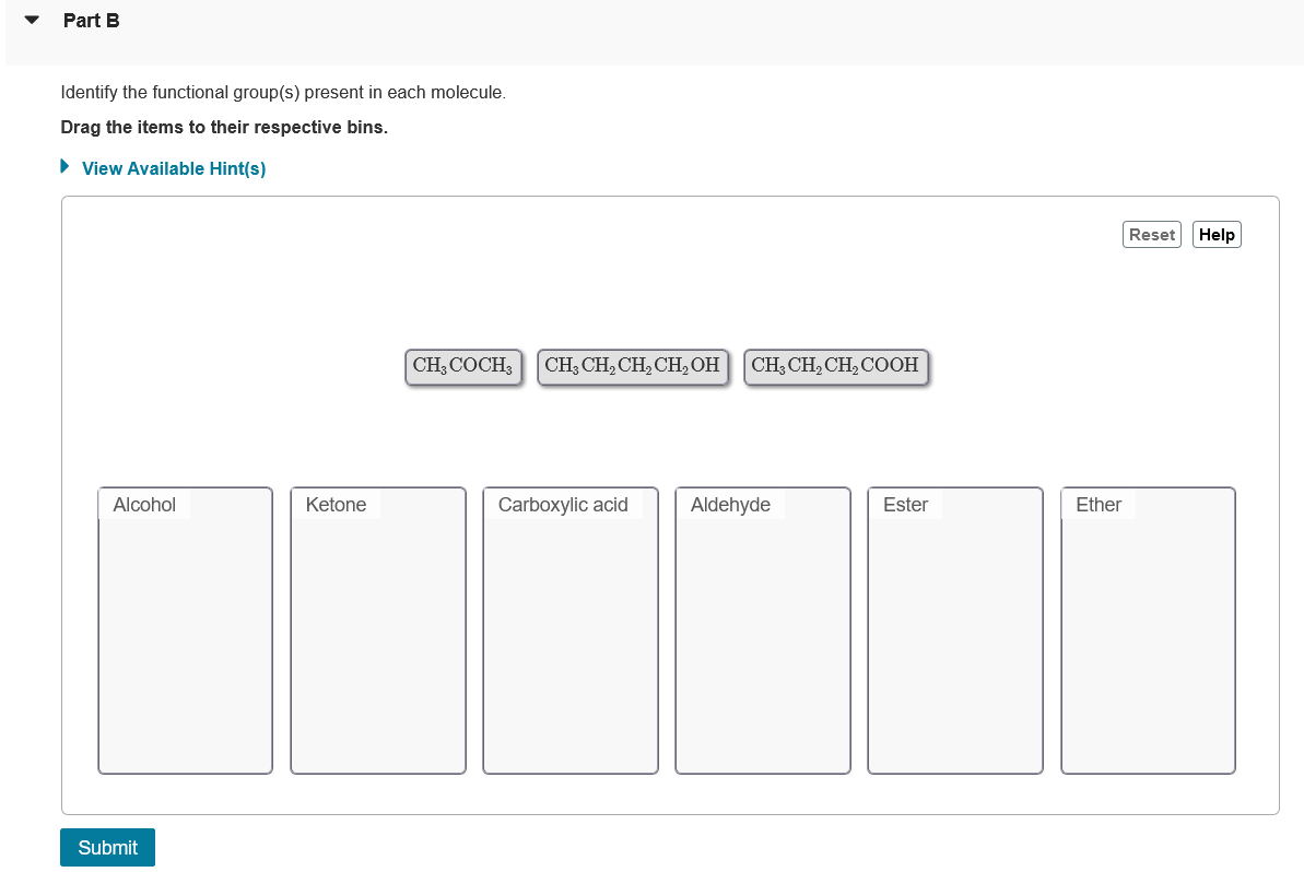 Solved Part A Classify each molecule according to its | Chegg.com