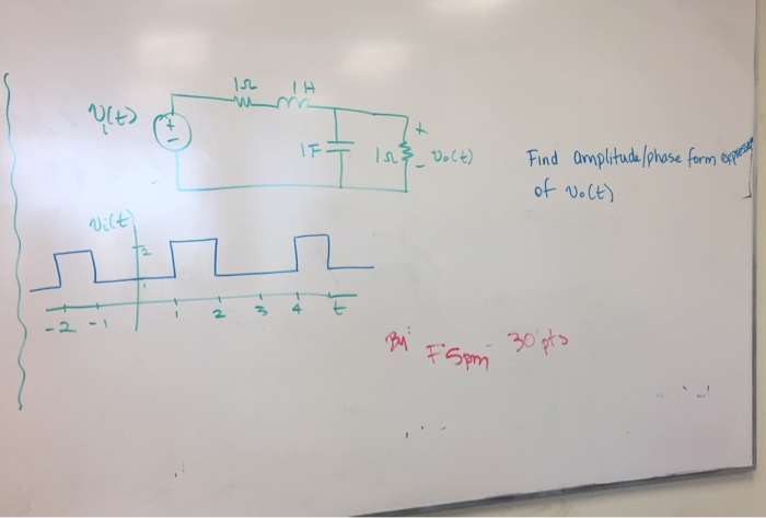 Solved Find amplitude/phase form expression of v_0(t) | Chegg.com
