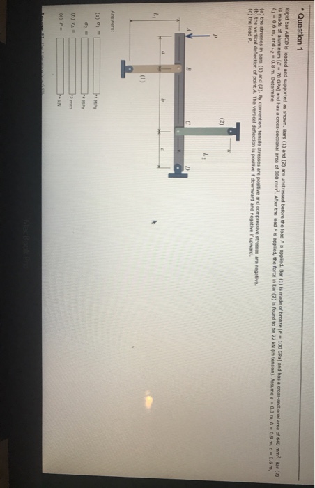 Solved Materials Of Mechanics Chegg
