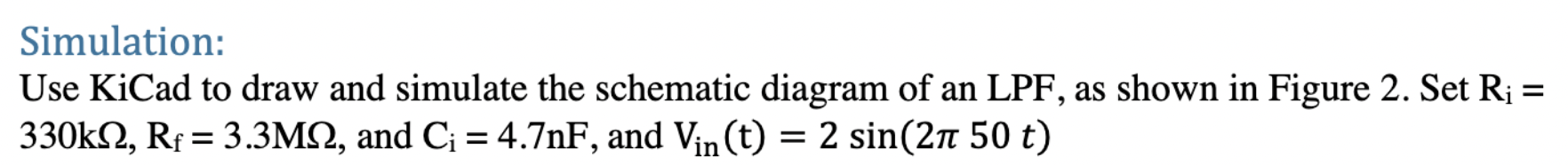 How do you put this into VSIN in KiCAD using ac | Chegg.com