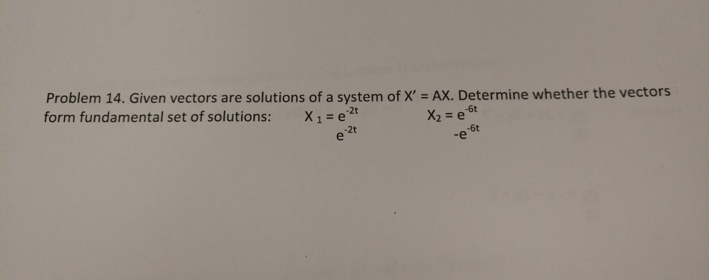 Solved Problem 14. Given vectors are solutions of a system | Chegg.com